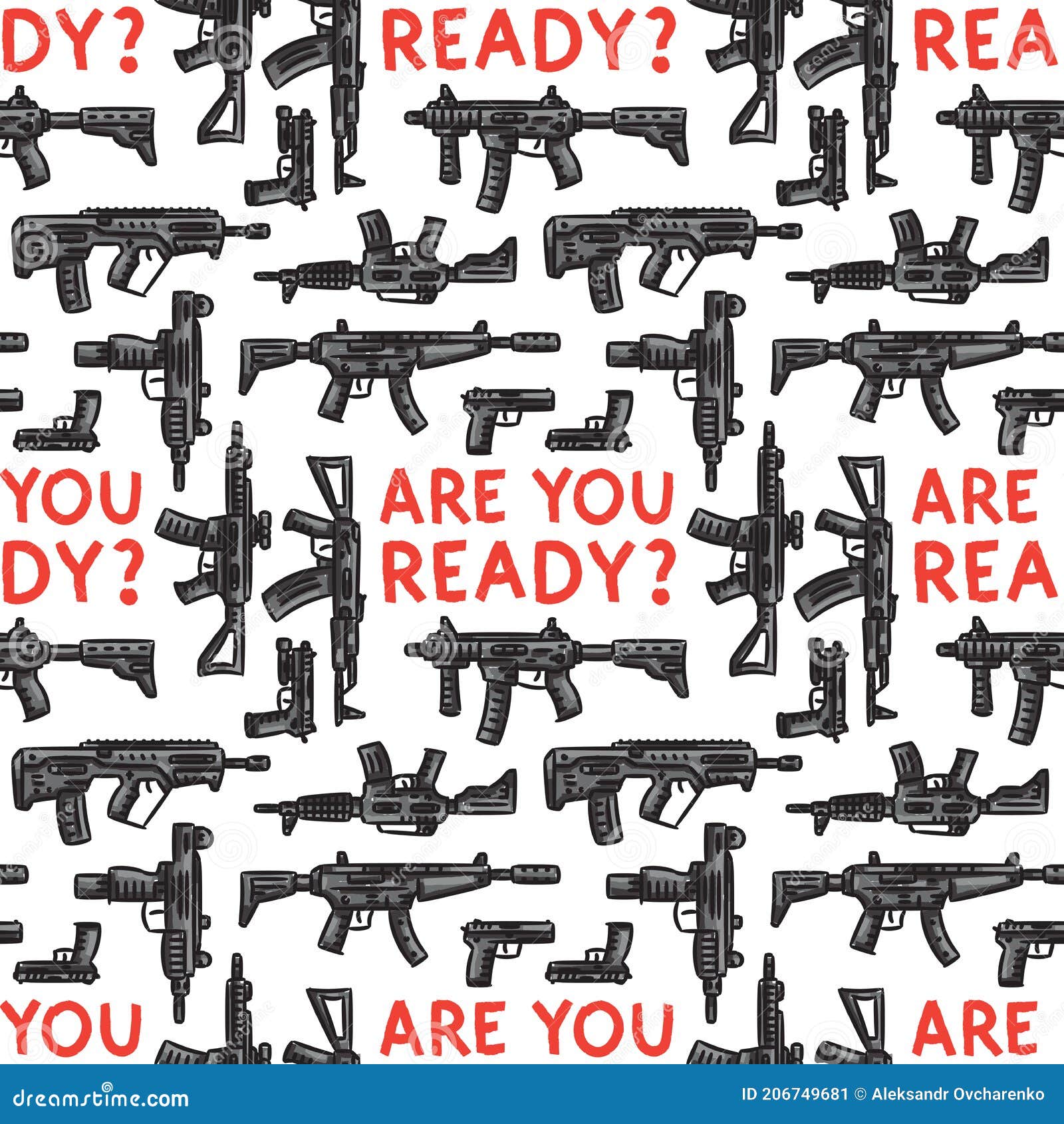 Set Of Rifles And Guns Over United States Of America Map Vector ...