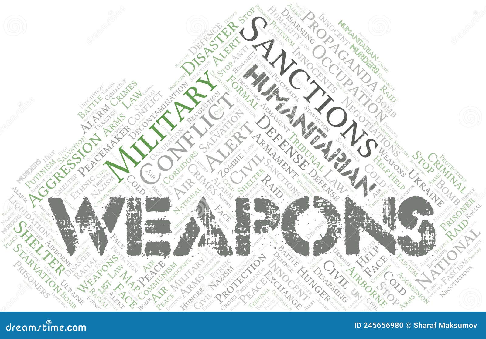 Weapons Word Cloud. Vector Made with the Text only. Stock Vector ...