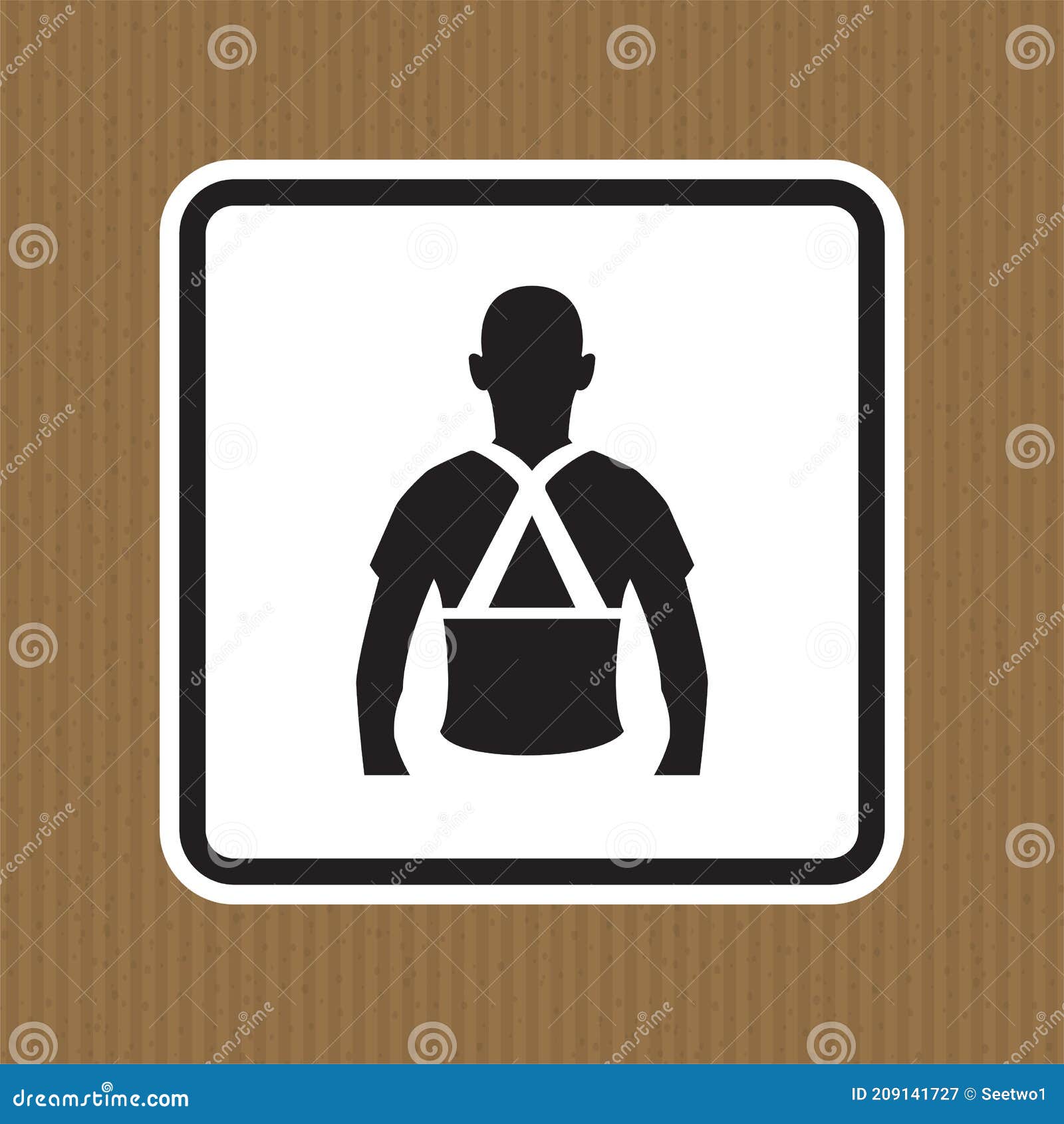 Wear Back Support Symbol Sign Isolate on White Background,Vector ...