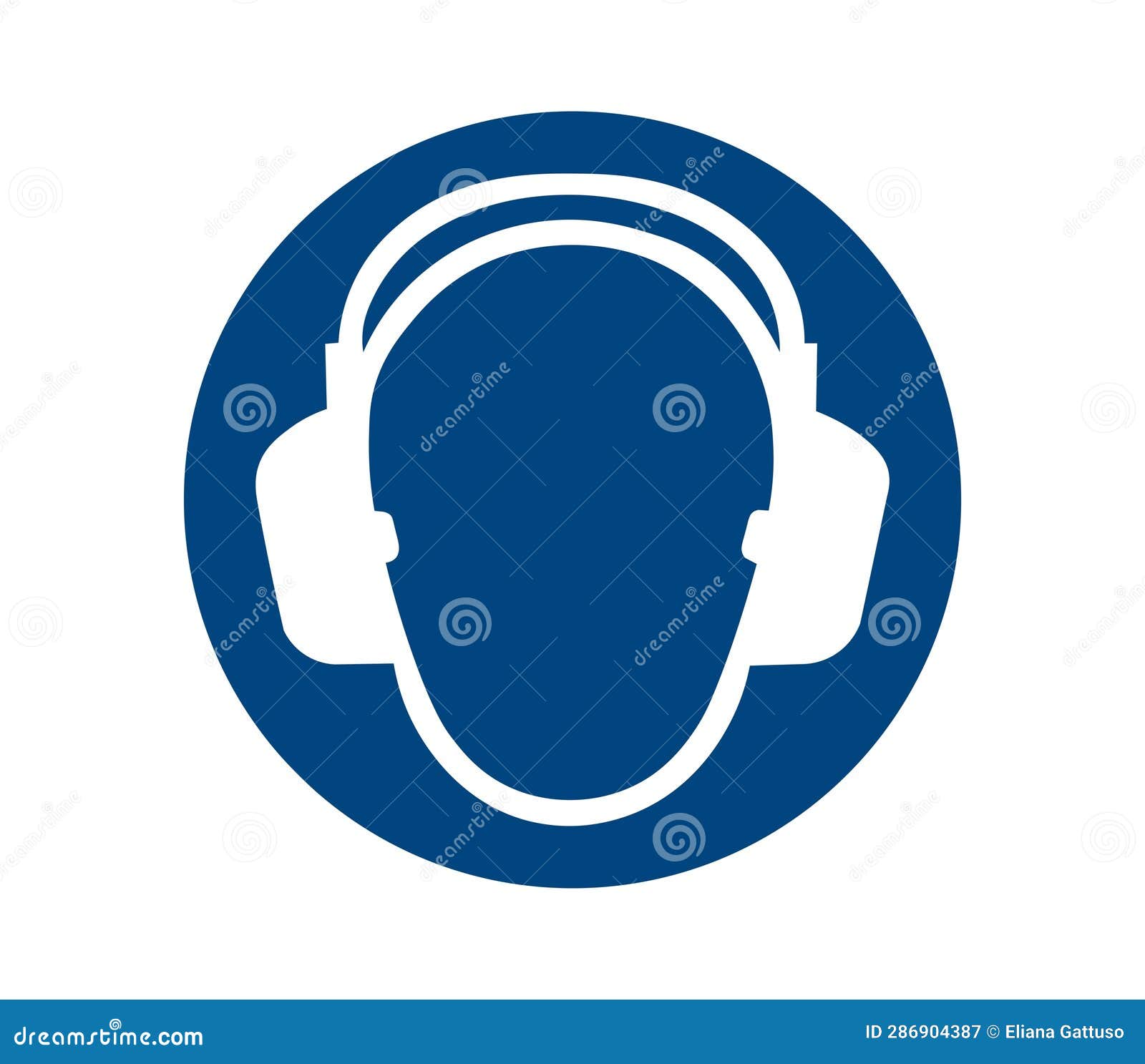 Wear Ear Protection Symbol stock vector. Illustration of hear - 286904387