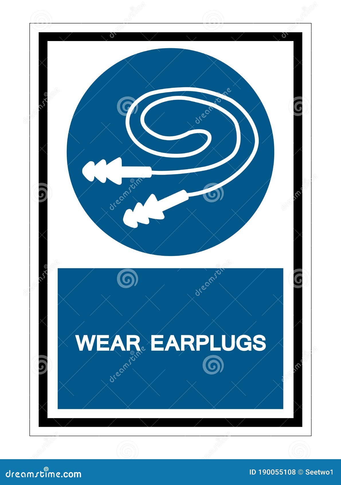 Wear Earplugs Symbol Sign Isolate On White Background,Vector ...