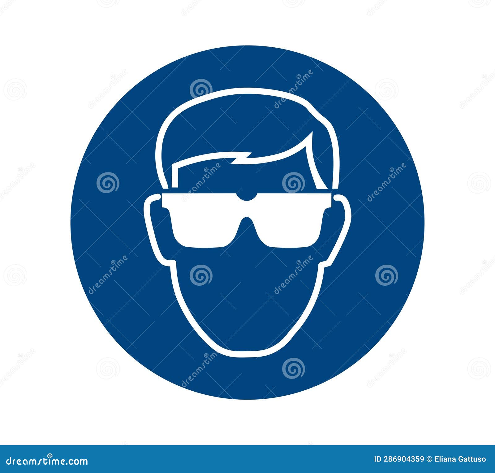 Wear Eye Protection Symbol stock vector. Illustration of danger - 286904359