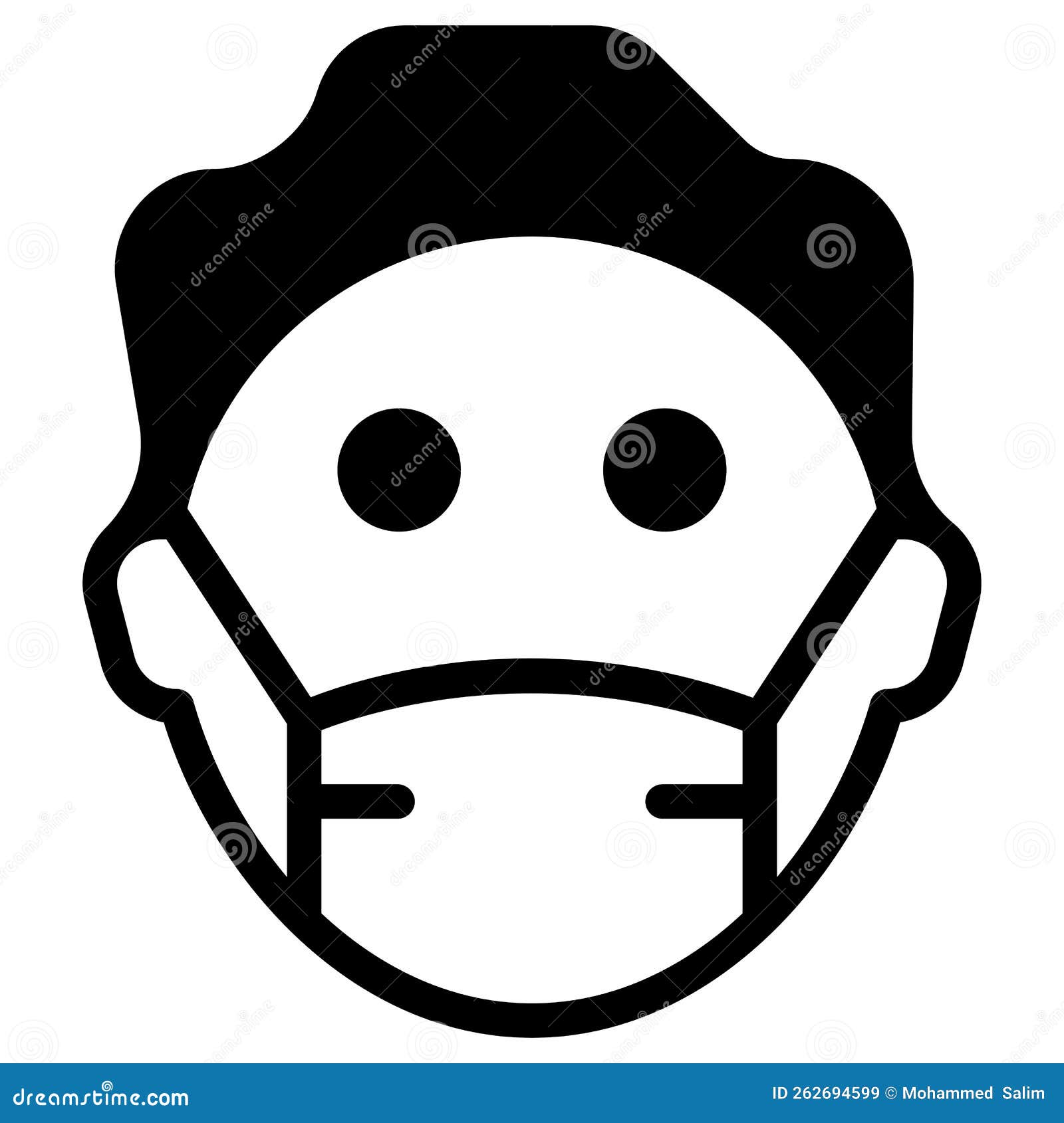 Beautifully Designed Wear Face Mask Icon Stock Vector - Illustration of ...