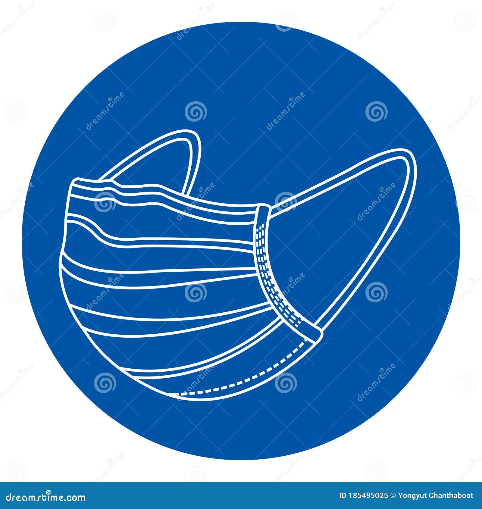 Wear Face Mask Symbol Sign, Vector Illustration, Isolate on White ...