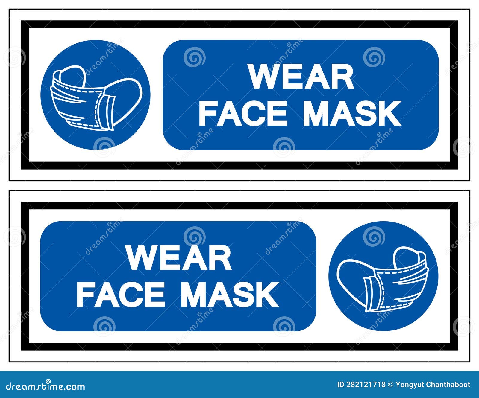 Wear Face Mask Symbol Sign, Vector Illustration, Isolate on White ...