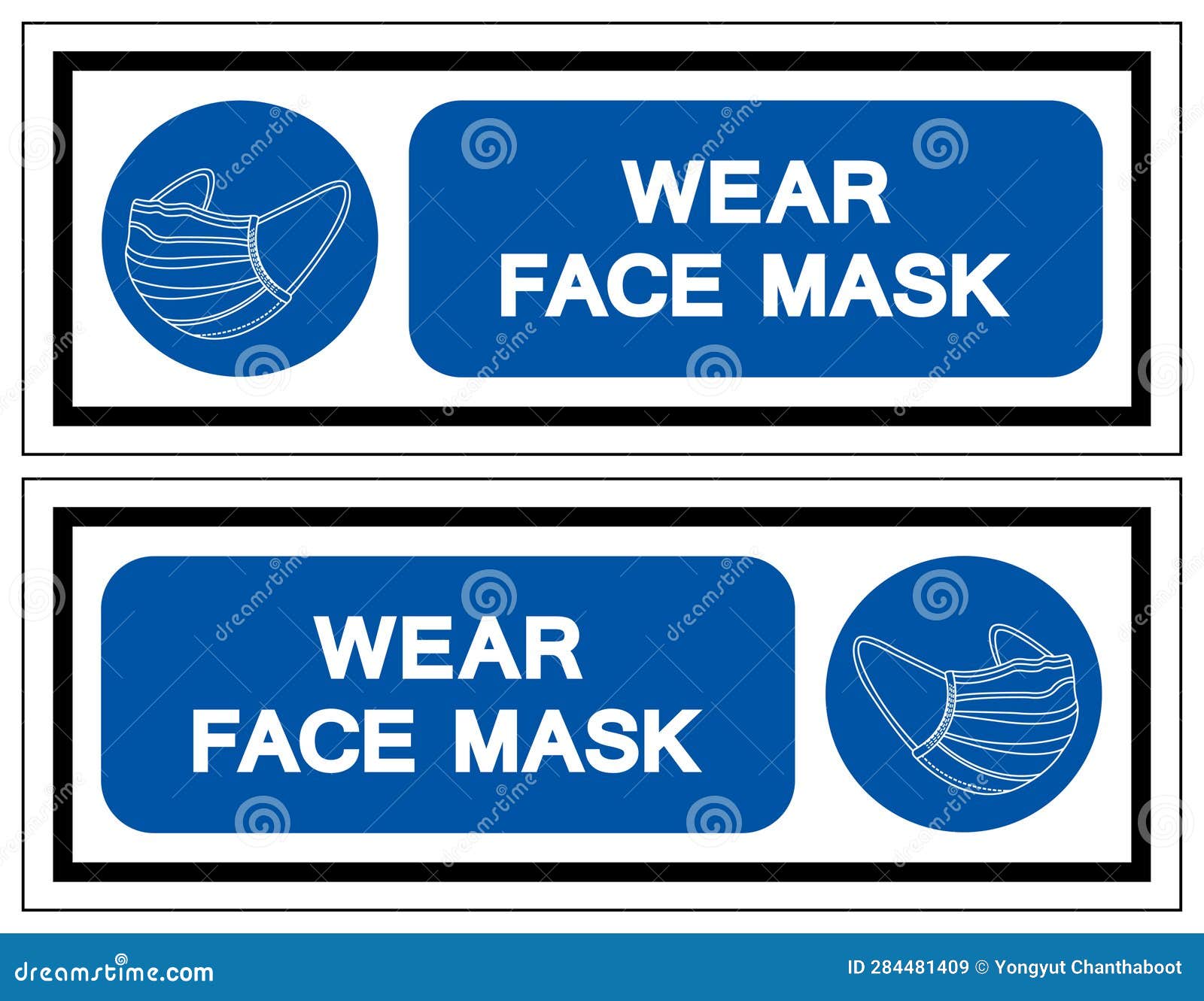 Wear Face Mask Symbol Sign, Vector Illustration, Isolate on White ...