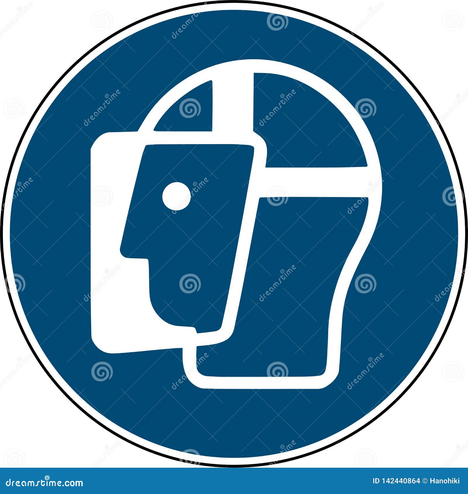 Wear a Face Shield Mask - Mandatory Sign Iso 7010 Stock Vector ...