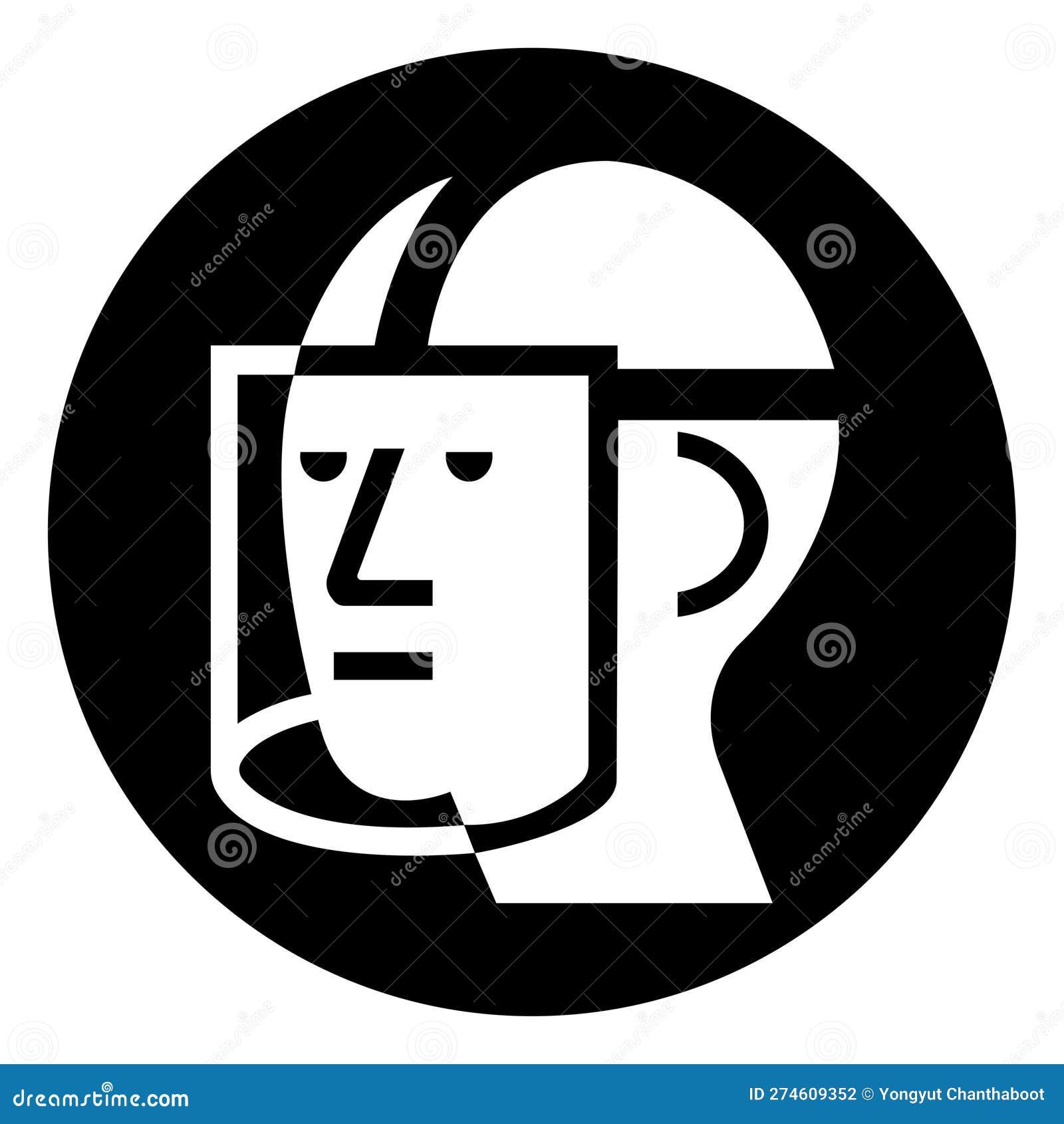 Wear Face Shield Symbol Sign ,Vector Illustration, Isolate on White ...