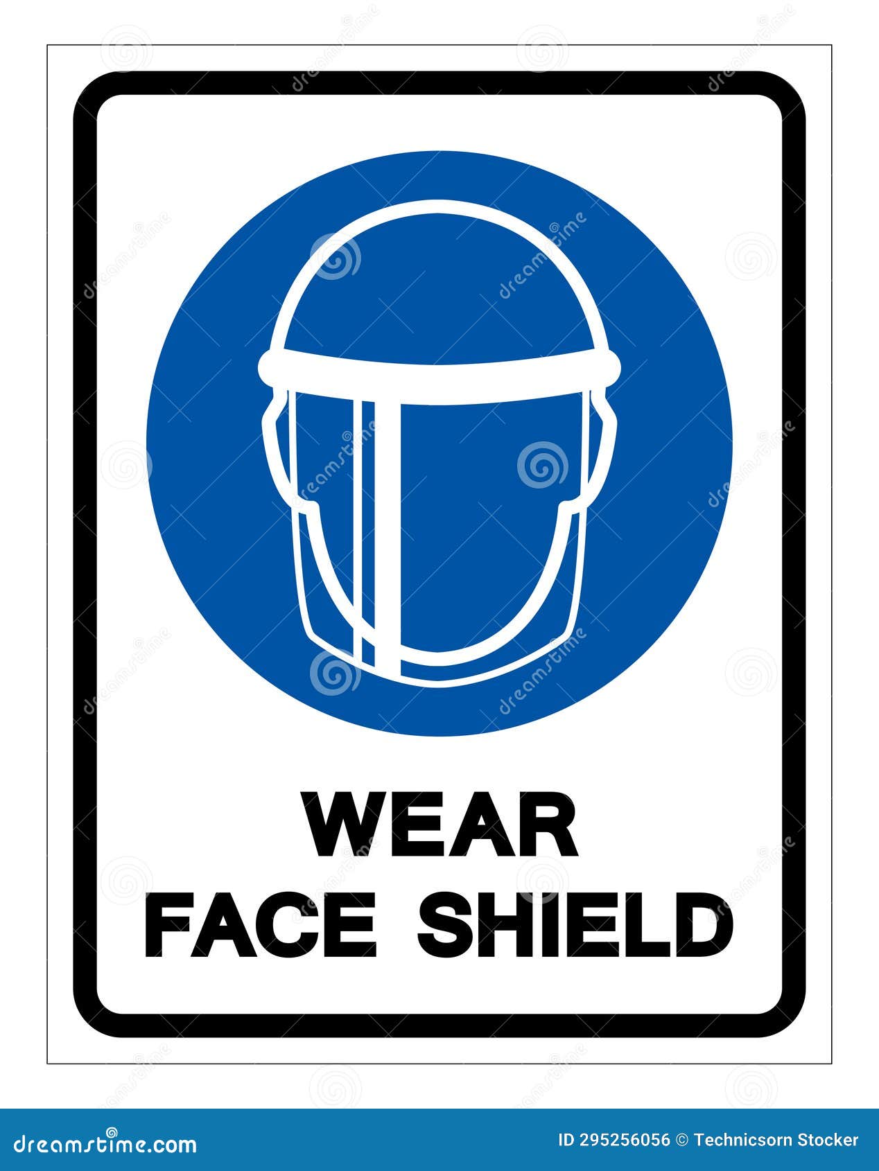 Wear Face Shield Symbol Sign ,Vector Illustration, Isolate on White ...