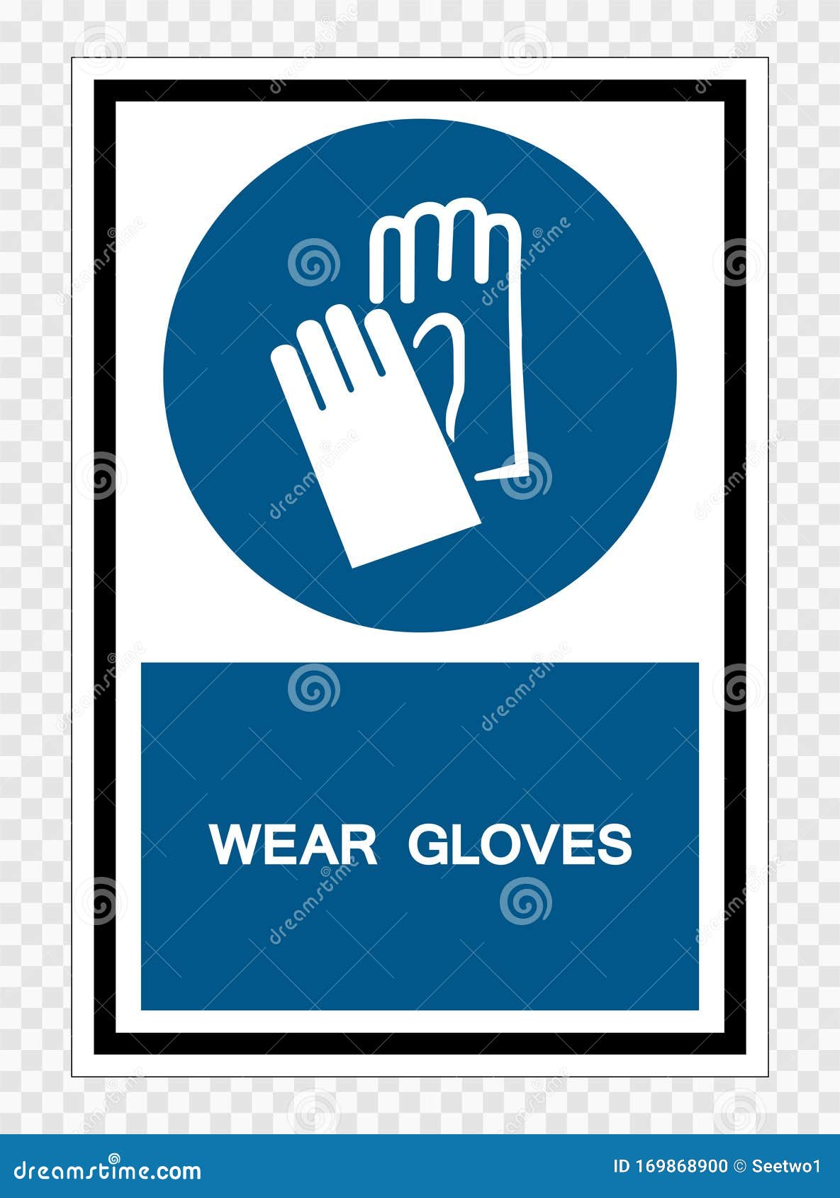 Wear Gloves Symbol Sign Isolate on Transparent Background,Vector ...