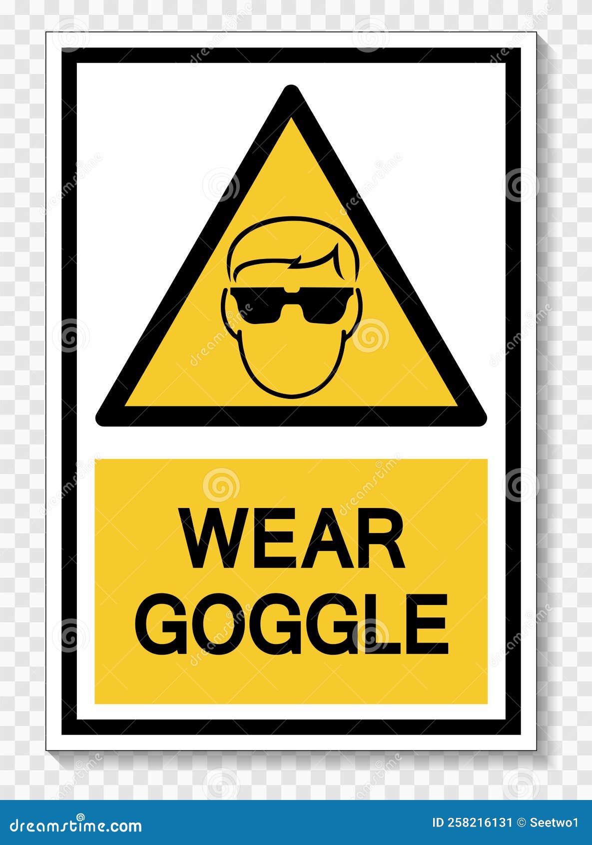 Wear Goggle Symbol Sign Isolate on White Background,Vector Illustration ...