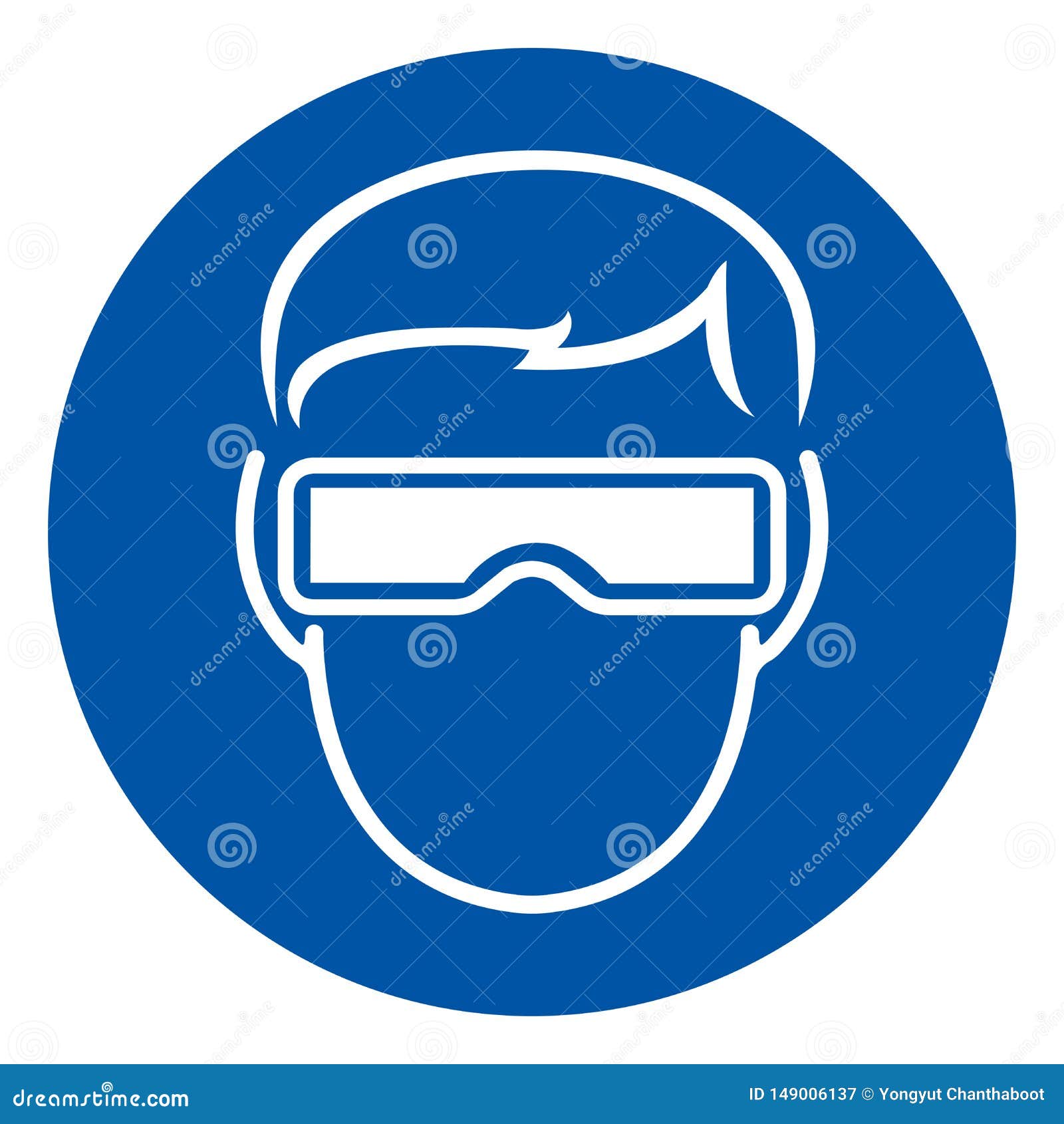 Wear Goggle Symbol Sign ,Vector Illustration, Isolate on White ...
