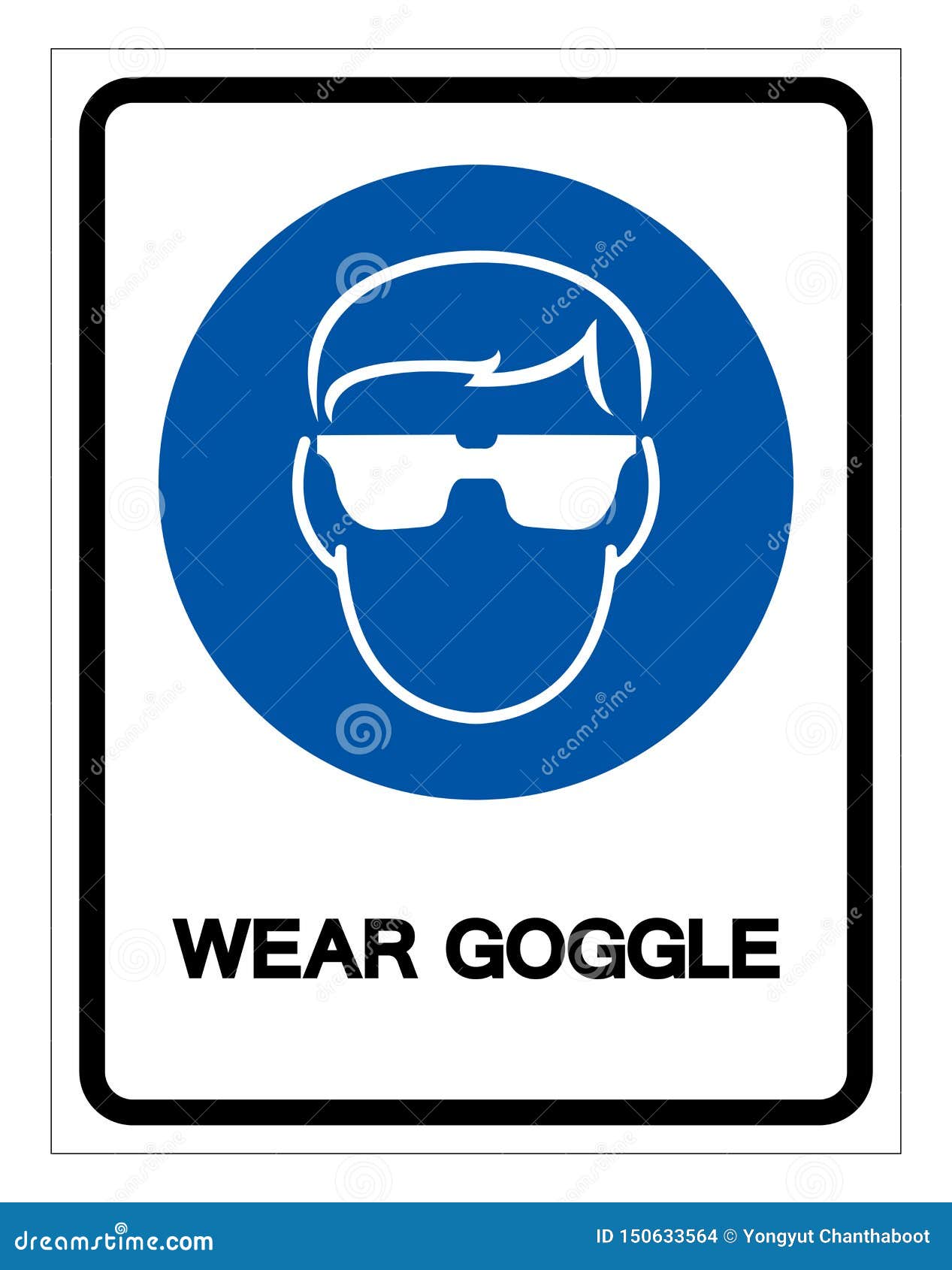 Wear Goggle Symbol Sign ,Vector Illustration, Isolate on White ...