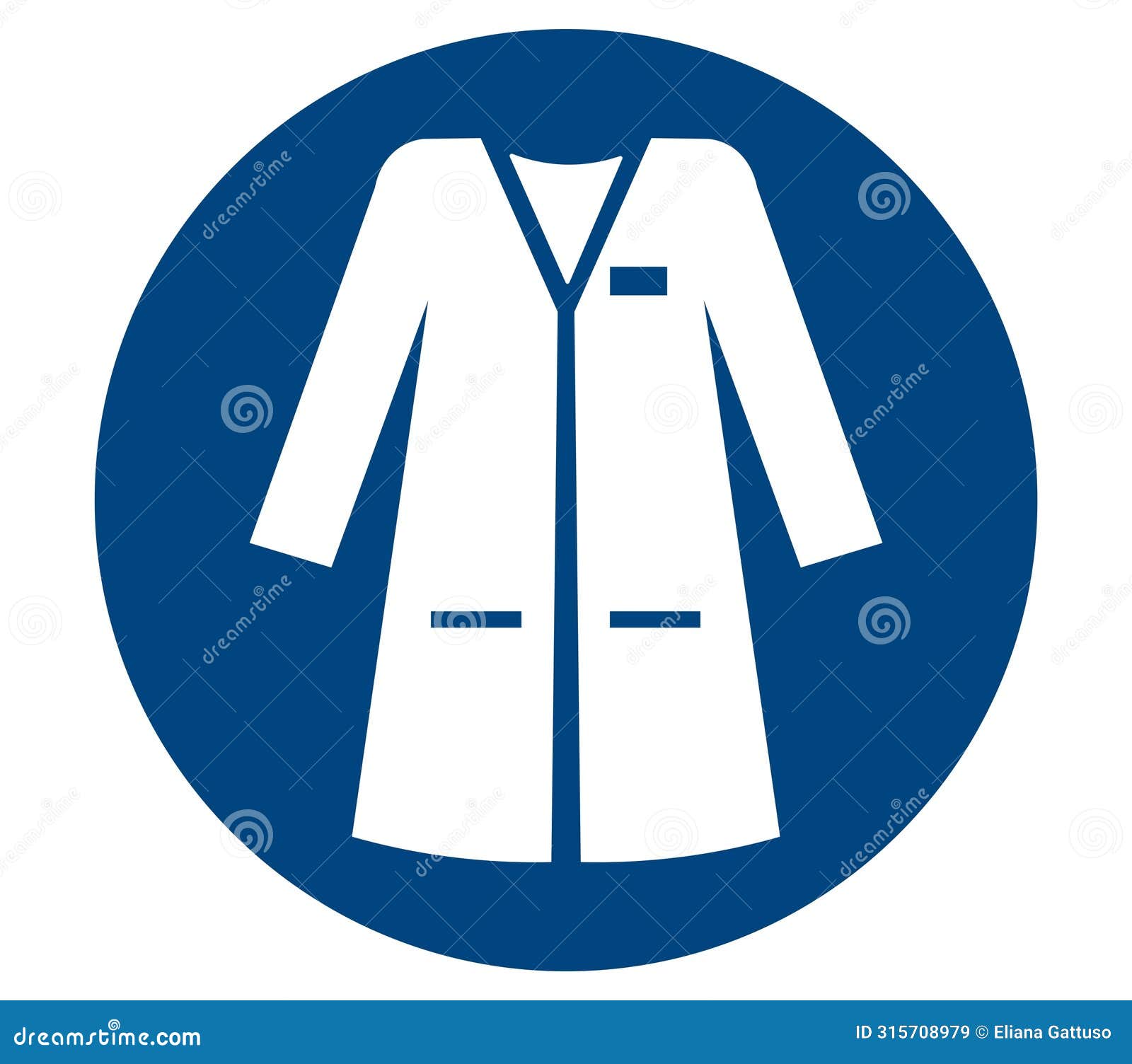 Wear Laboratory Coat Symbol Stock Vector - Illustration of signs ...