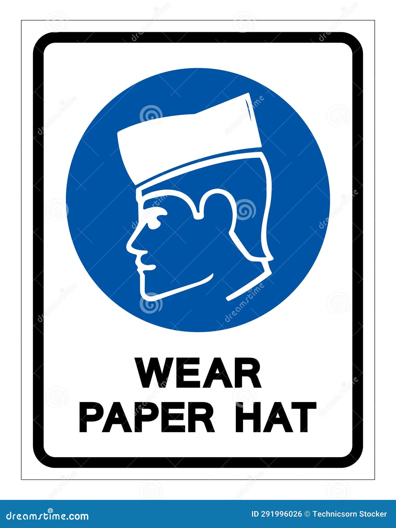 Wear Paper Hat Symbol Sign ,Vector Illustration, Isolate on White ...