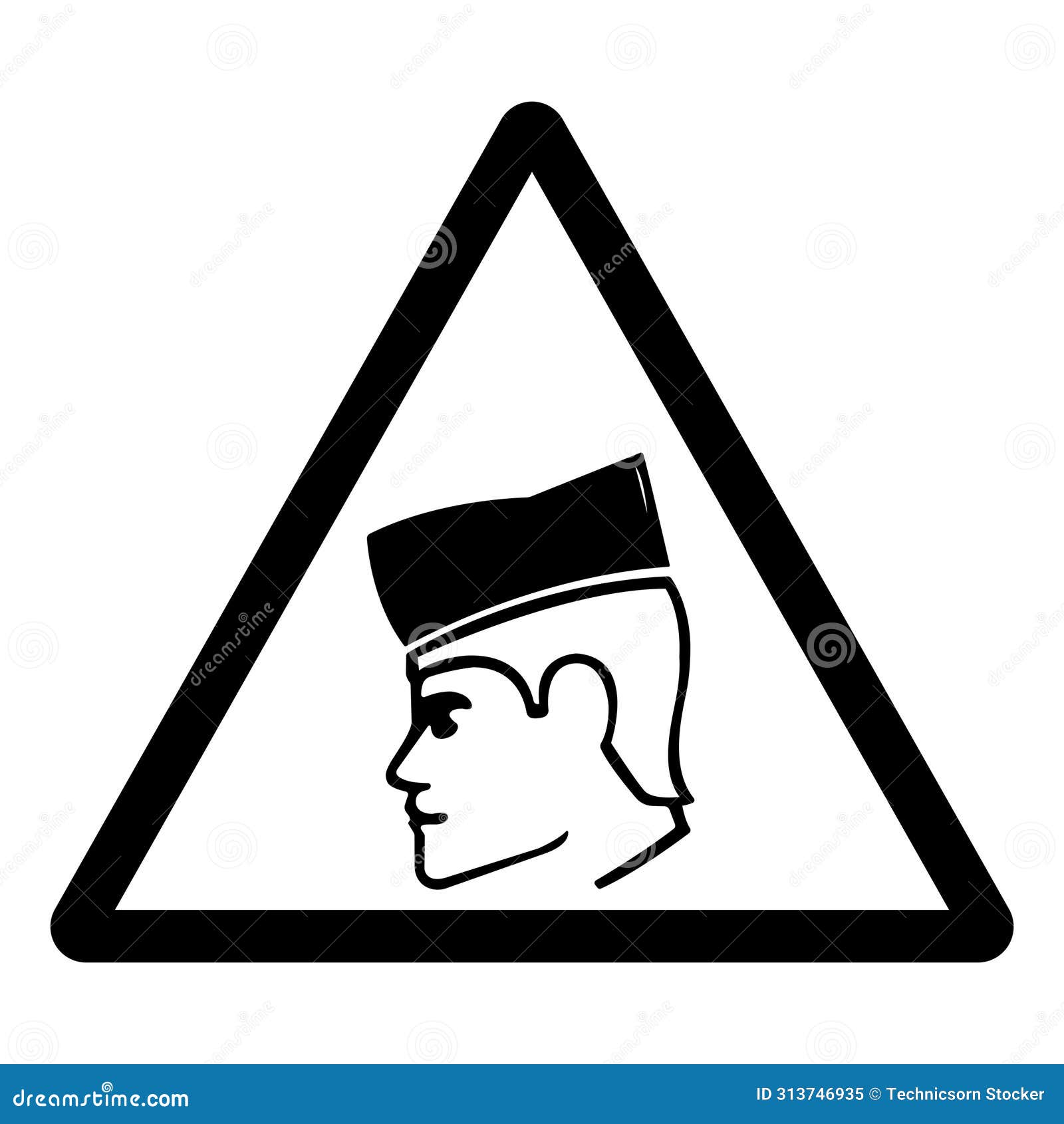 Wear Paper Hat Symbol Sign ,Vector Illustration, Isolate on White ...