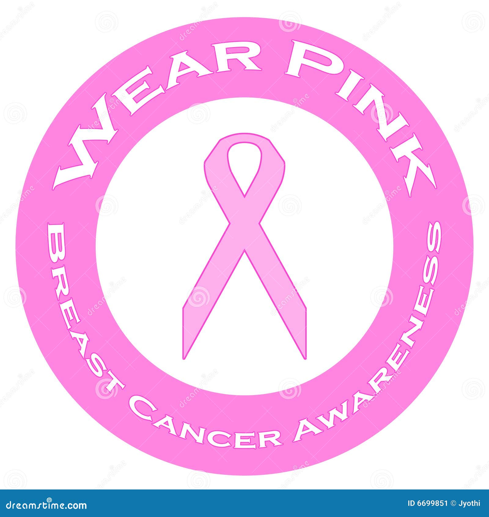 Wear Pink stock illustration. Illustration of awareness - 6699851
