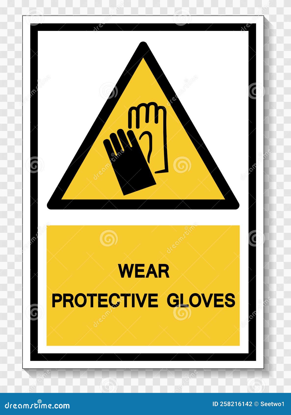 Wear Protective Gloves Symbol Sign Isolate on White Background,Vector ...