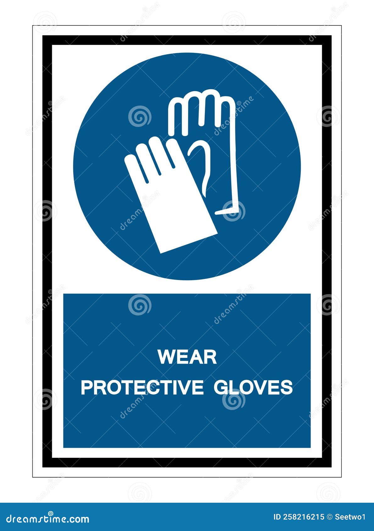 Wear Protective Gloves Symbol Sign Isolate on White Background,Vector ...