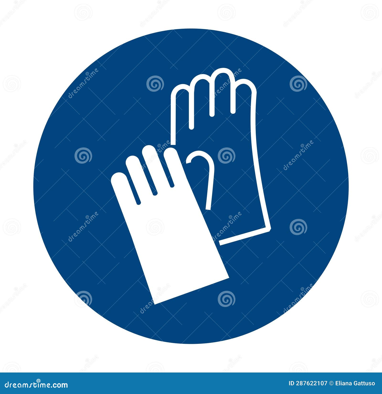 Wear Protective Gloves Symbol Stock Illustration - Illustration of ...