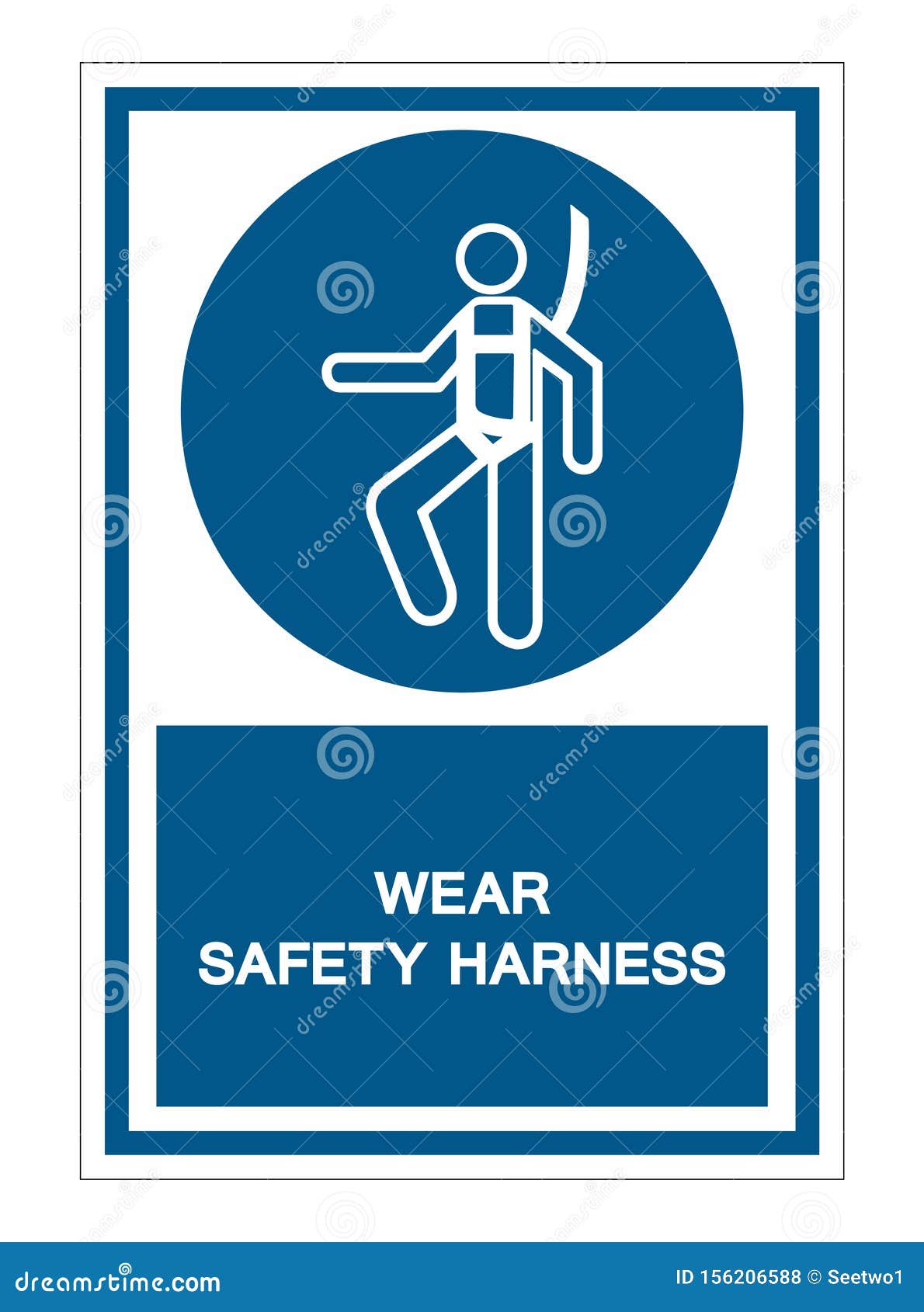 Wear Safety Harness Symbol Sign Isolate on White Background,Vector ...