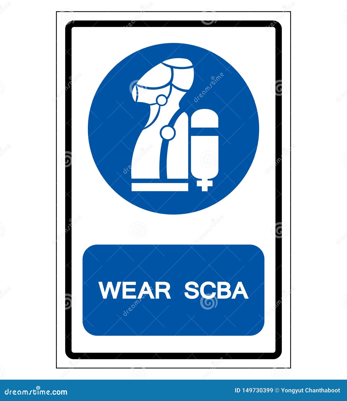 Wear SCBA Symbol Sign, Vector Illustration, Isolate On White Background ...