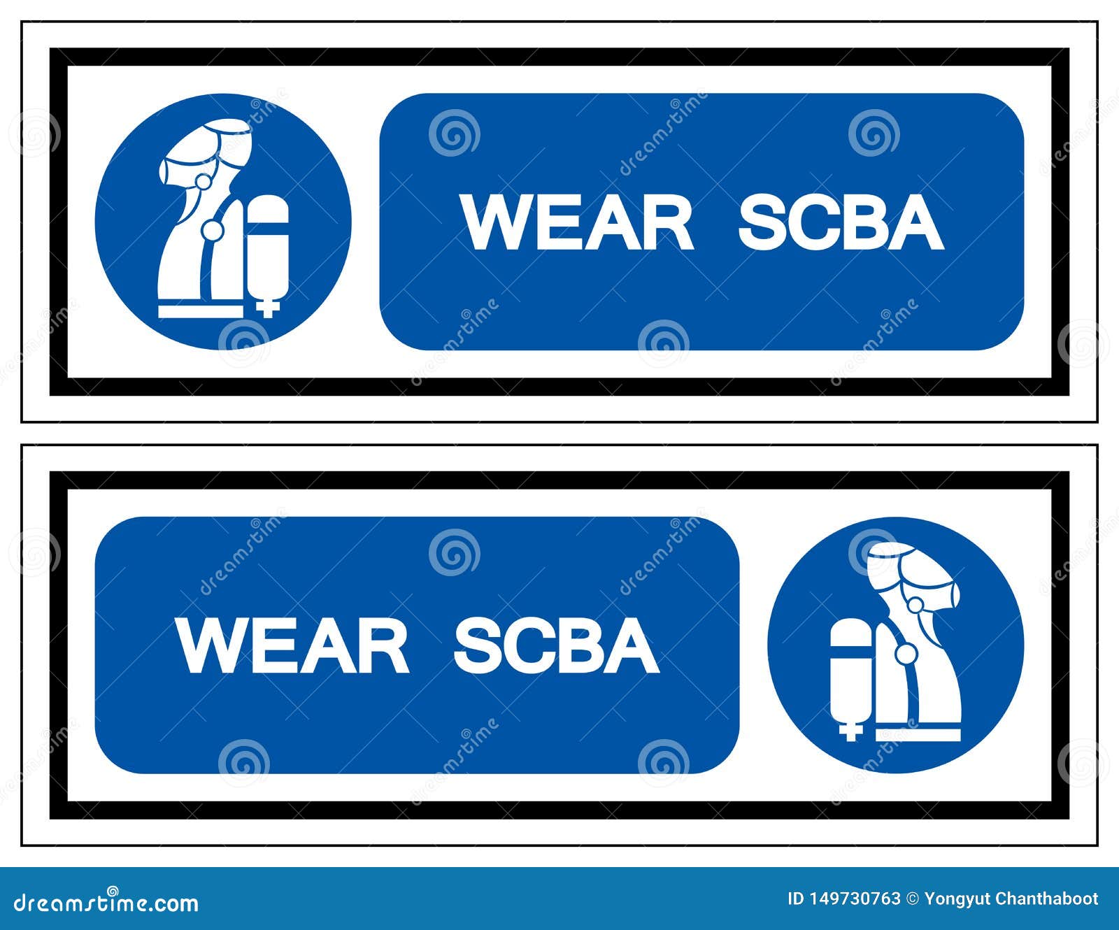 Wear SCBA Symbol Sign, Vector Illustration, Isolate on White Background ...