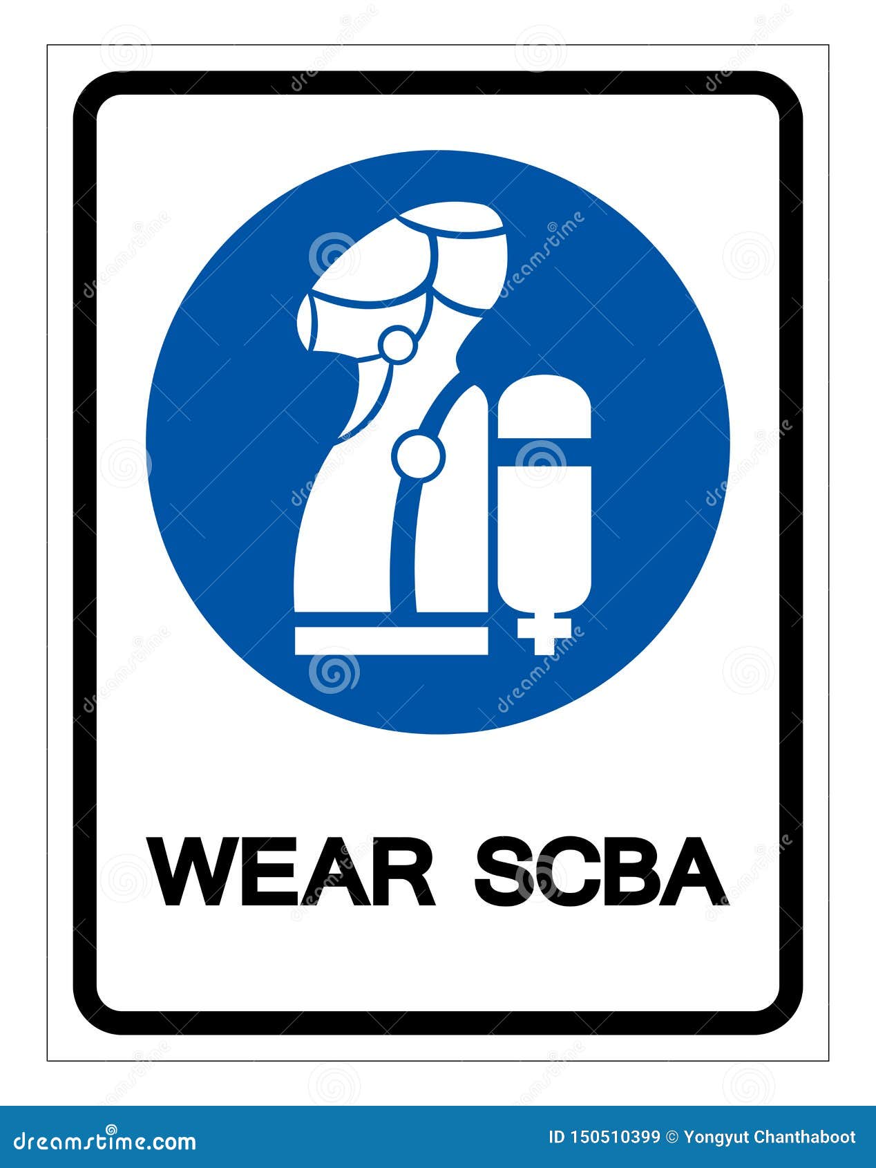 Wear SCBA Symbol Sign, Vector Illustration, Isolate On White Background ...