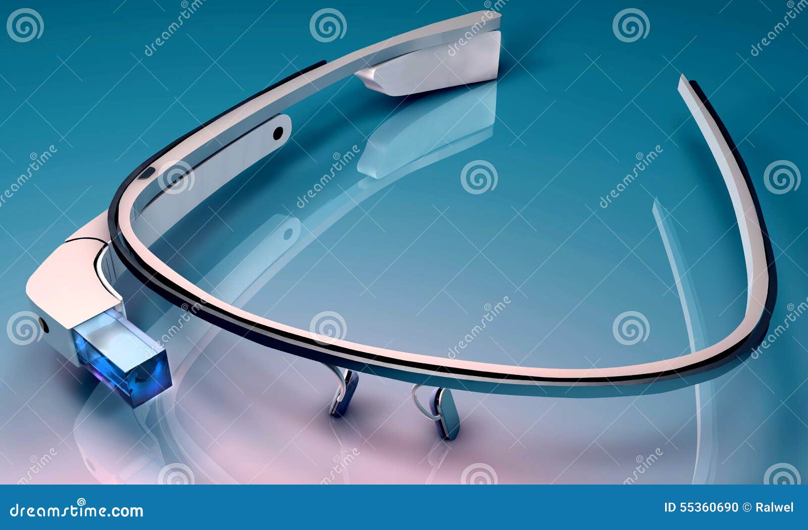 Wearable Computer Technology with an Optical Head-mounted Display Stock ...