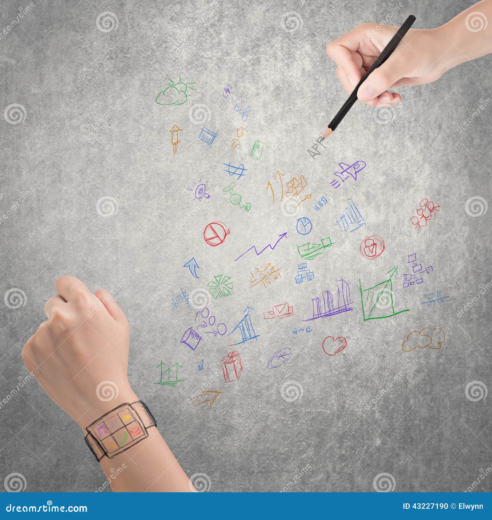 Wearable device concept stock photo. Image of computer - 43227190