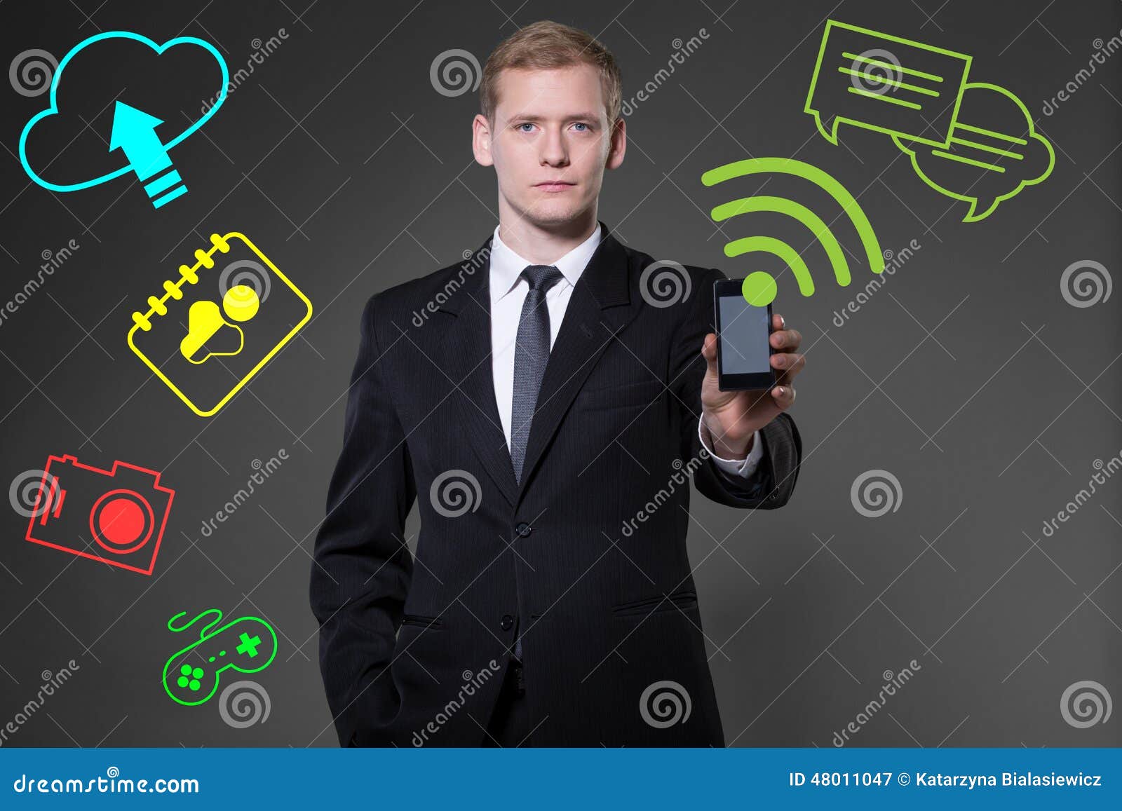 Wearable Device of Using Smartphone Stock Image - Image of phone ...