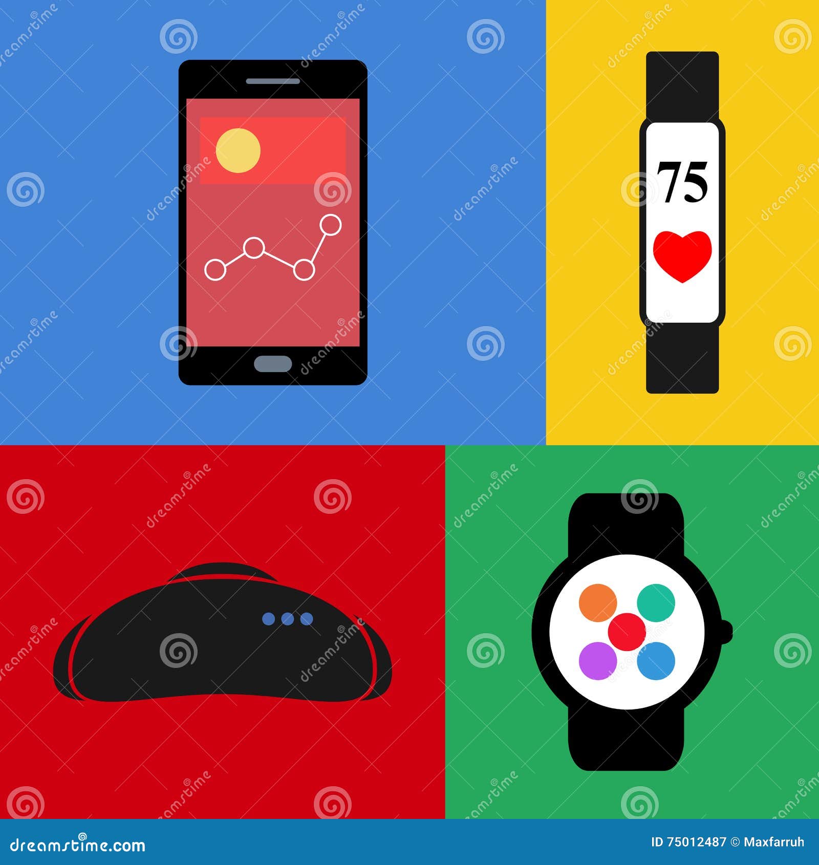 Wearable Devices Abstract Concept Vector Illustrations. | CartoonDealer ...