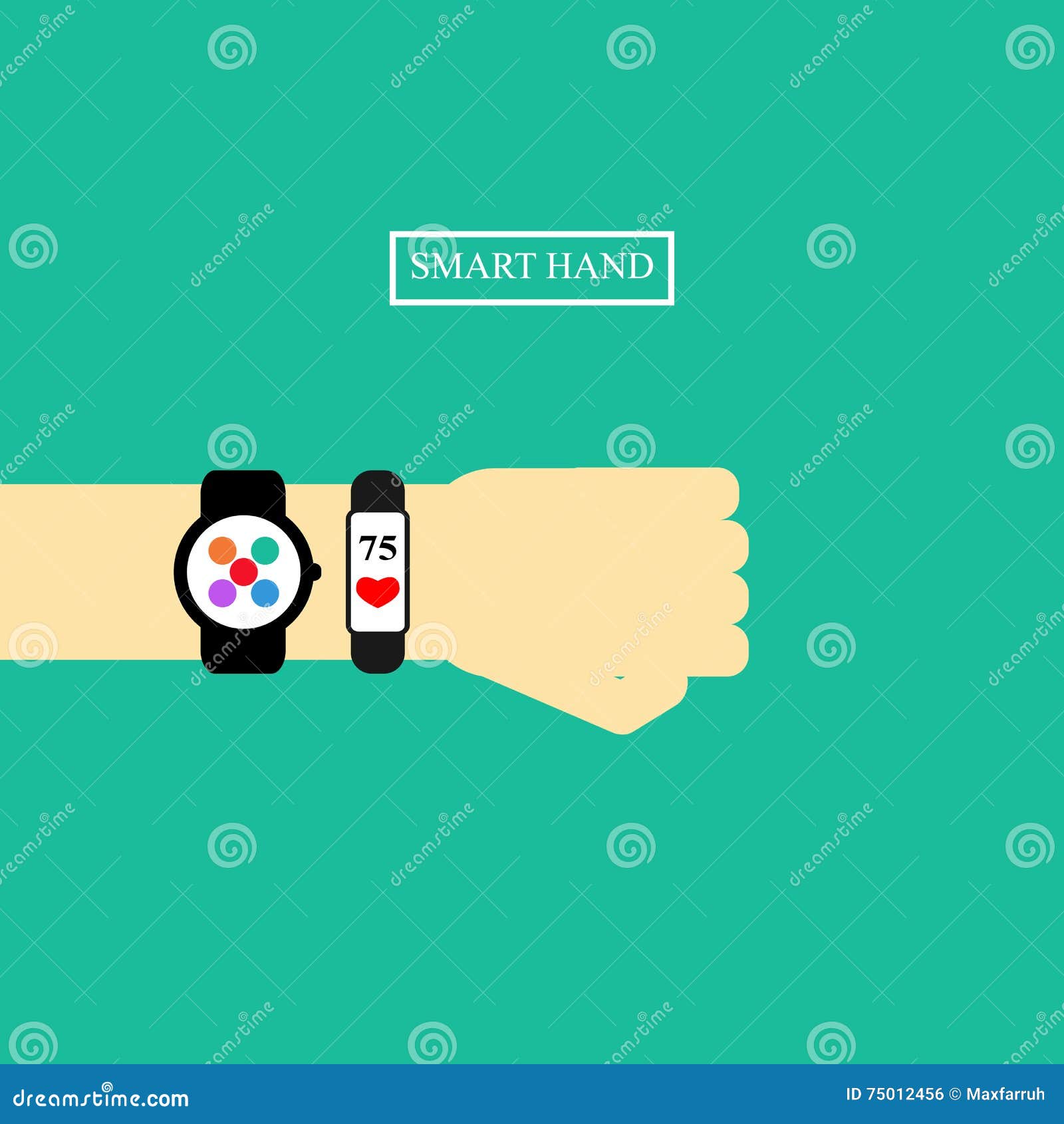 Wearable devices stock illustration. Illustration of rate - 75012456