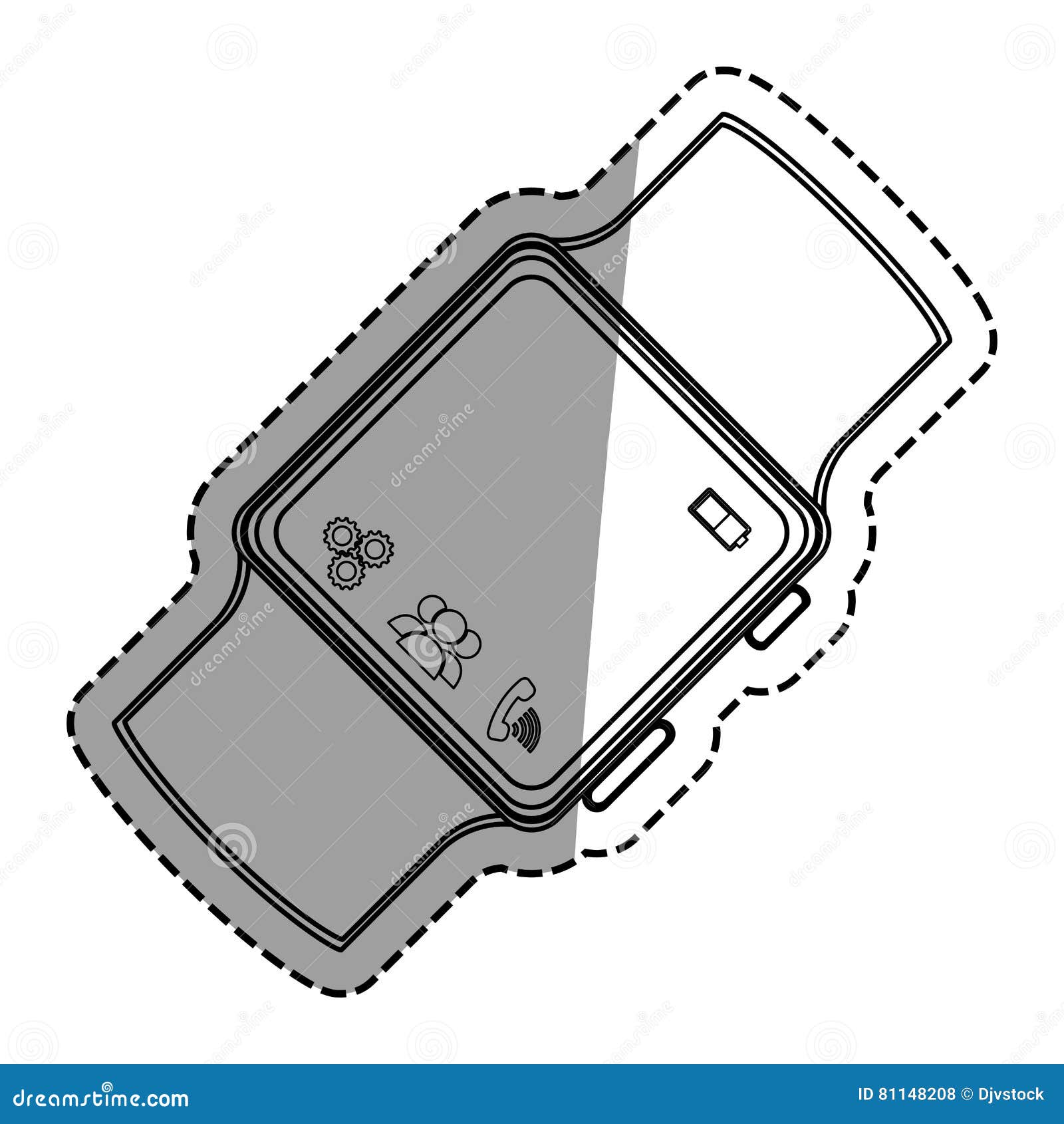 Wearable smart technology stock vector. Illustration of phone - 81148208