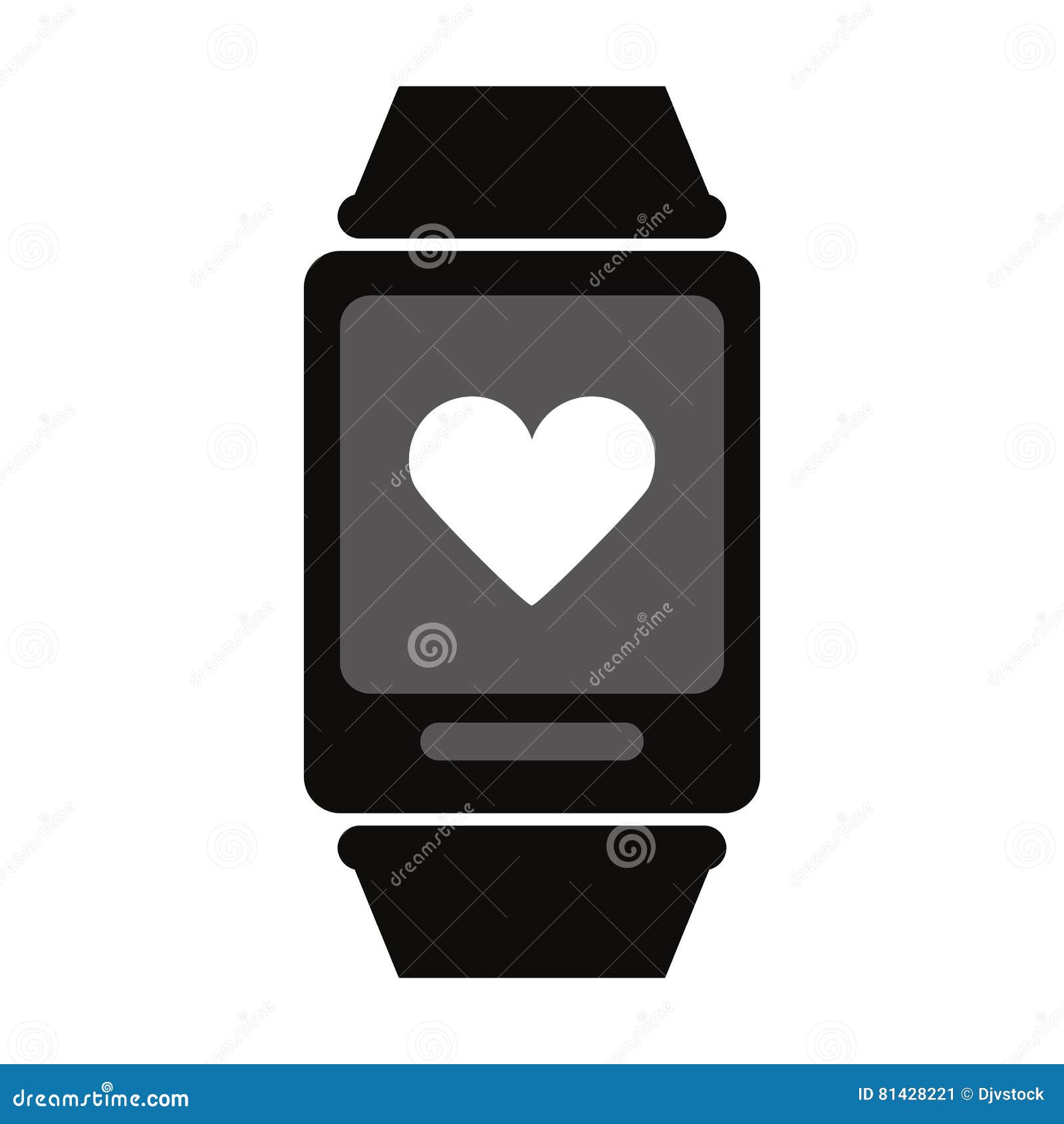 Wearable smart technology stock vector. Illustration of heart - 81428221