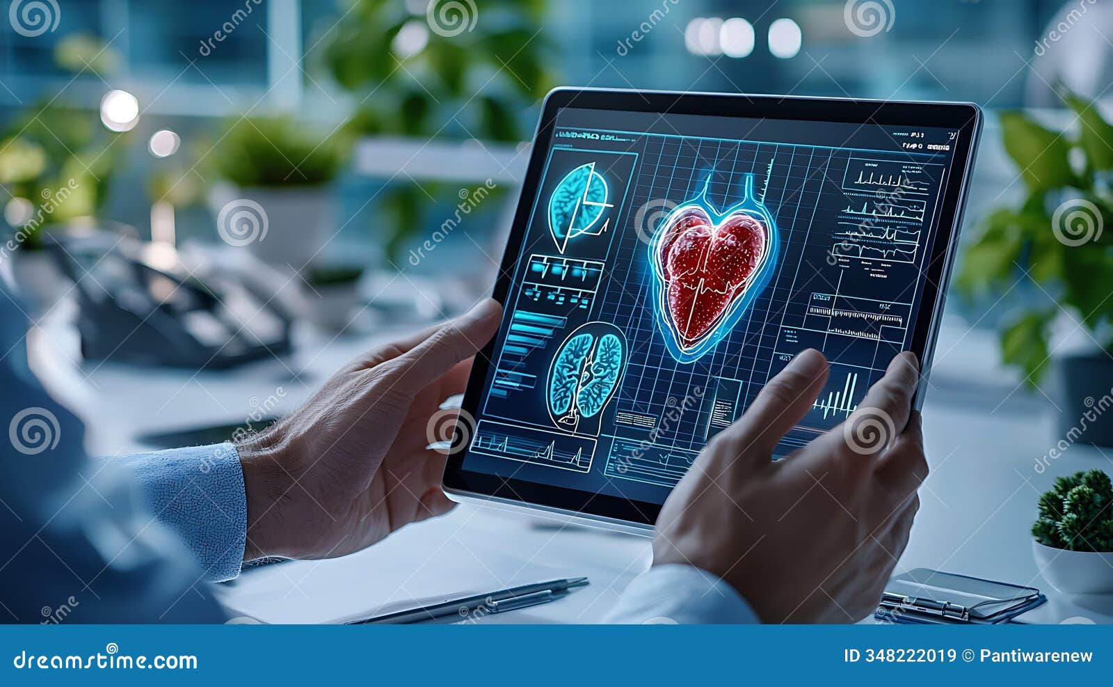 Wearable Tech for ECG Visualization and Stress Monitoring Stock ...