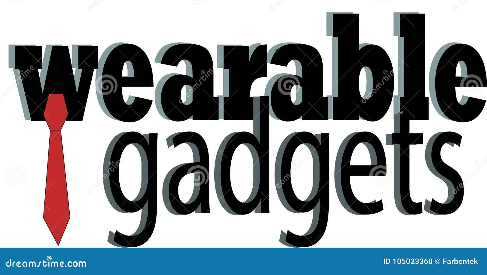 Wearable Gadgets Word Conceptual Illustration. Stock Vector ...