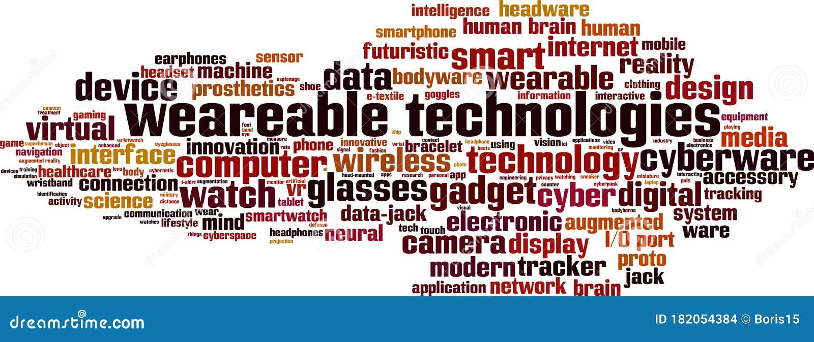 Wearable Technologies Word Cloud Stock Vector - Illustration of ...