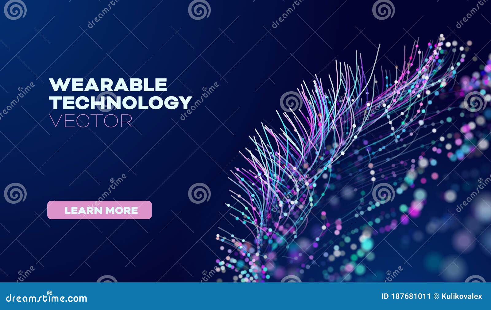 Wearable Technology in Abstract Style. Abstract Vector Background ...