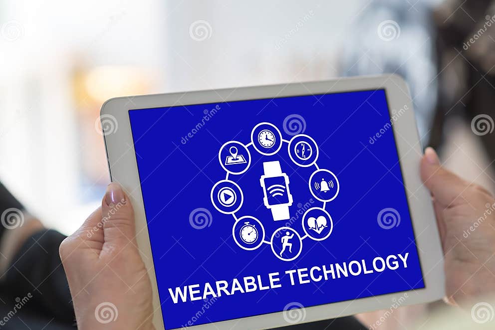Wearable Technology Concept on a Tablet Stock Image - Image of ...