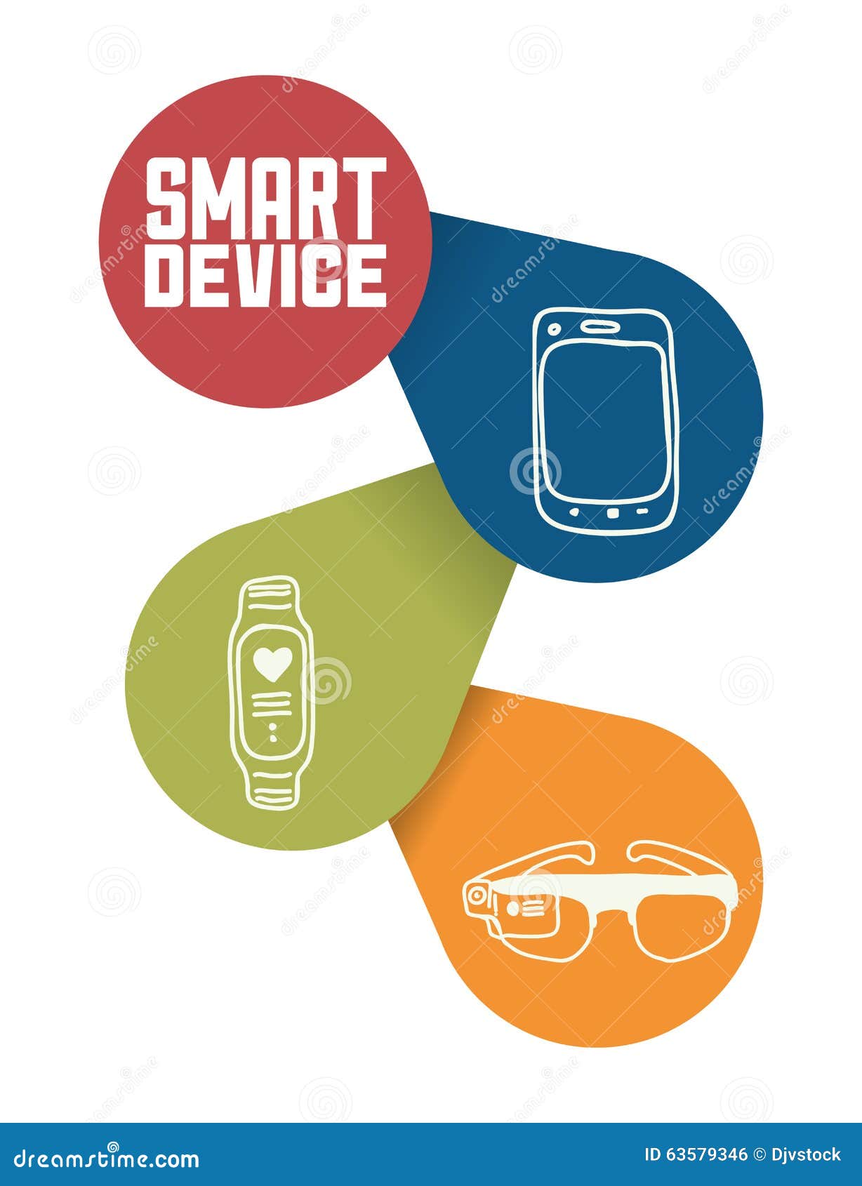 Wearable technology design stock vector. Illustration of internet ...