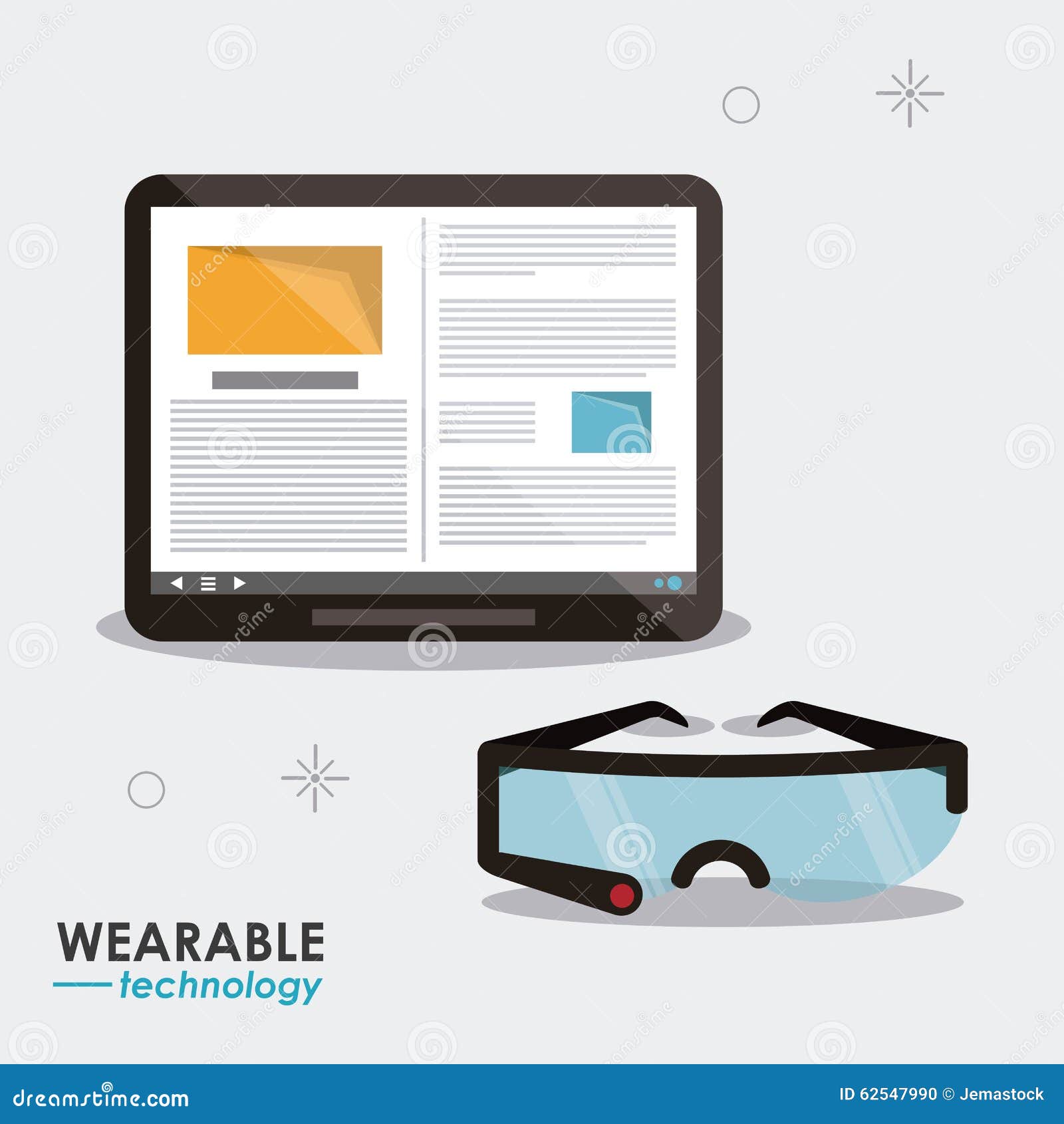 Wearable technology design stock vector. Illustration of modern - 62547990