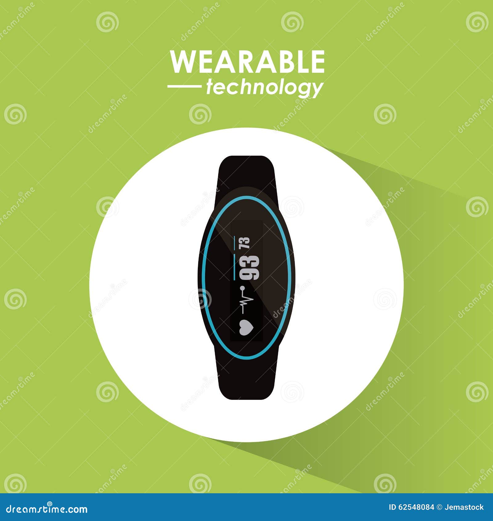 Wearable technology design stock vector. Illustration of clock - 62548084