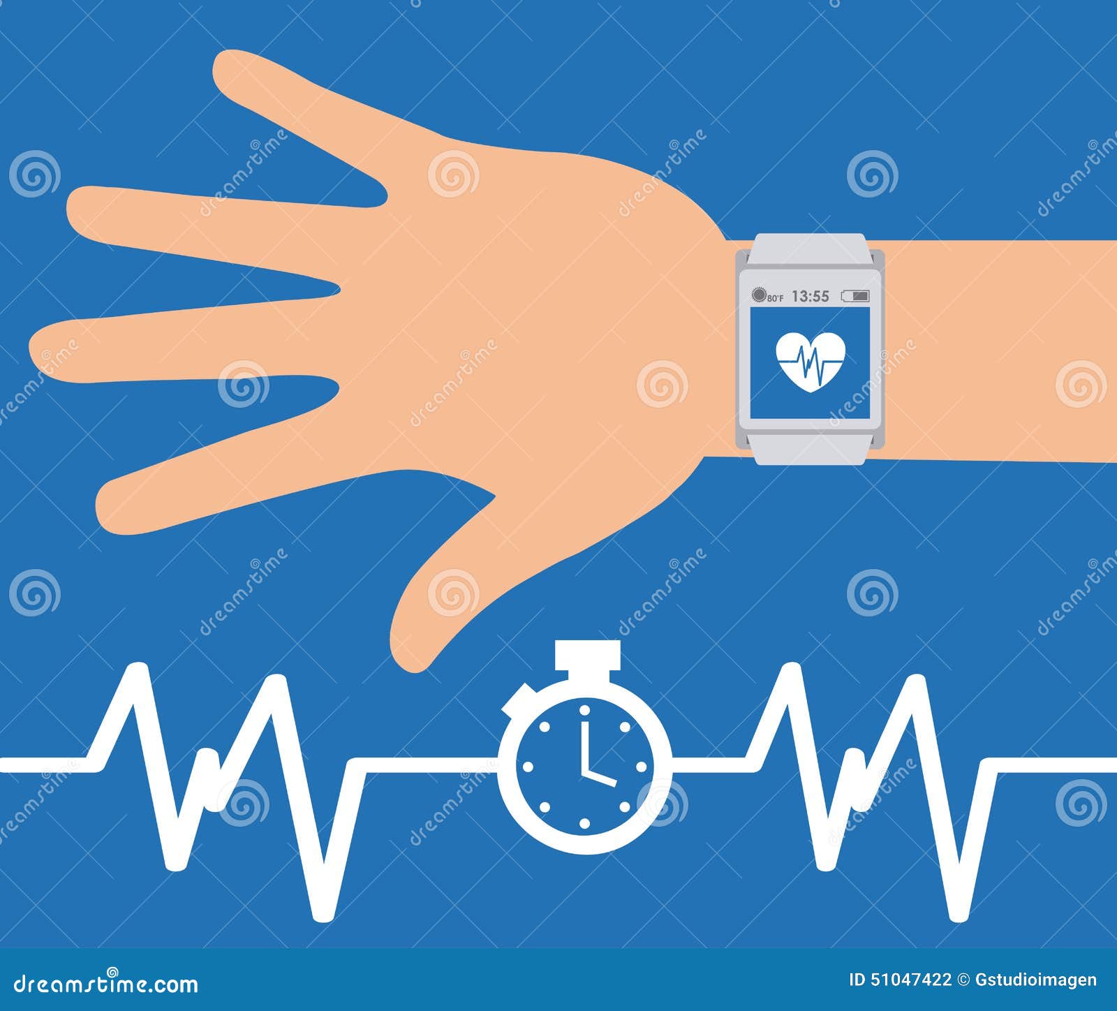 Wearable technology stock vector. Illustration of communication - 51047422