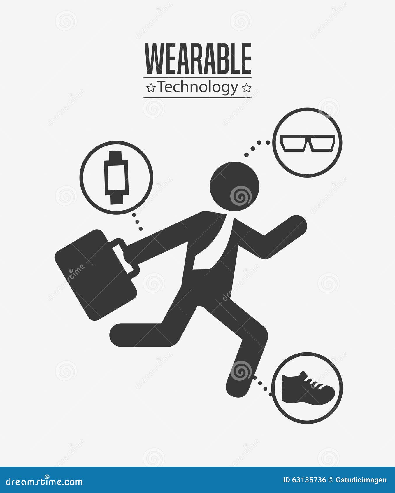 Wearable technology design stock vector. Illustration of apps - 63135736