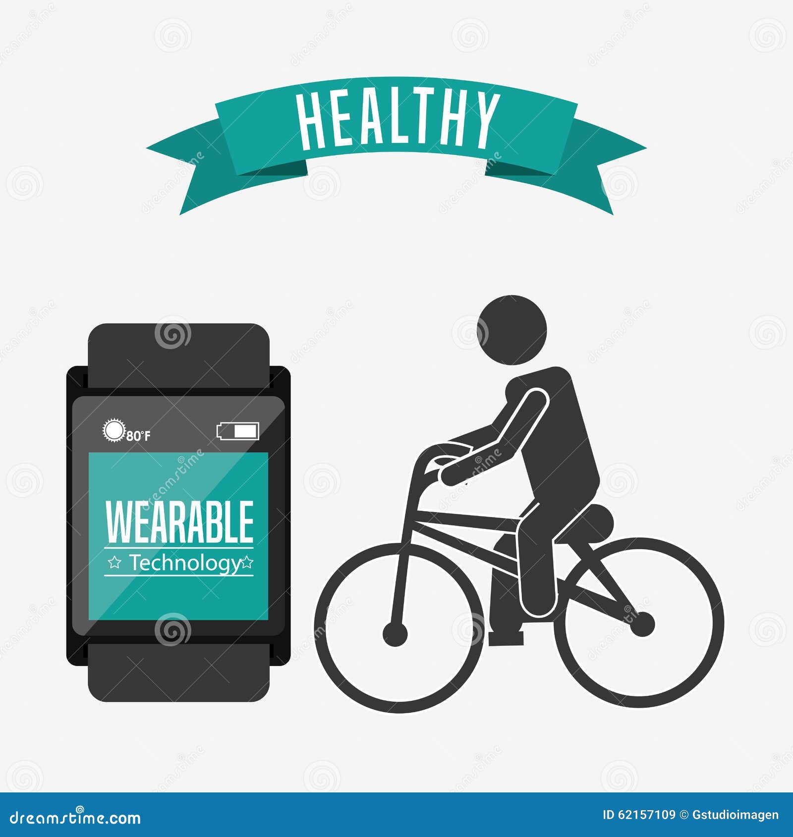 Wearable technology design stock vector. Illustration of figure - 62157109