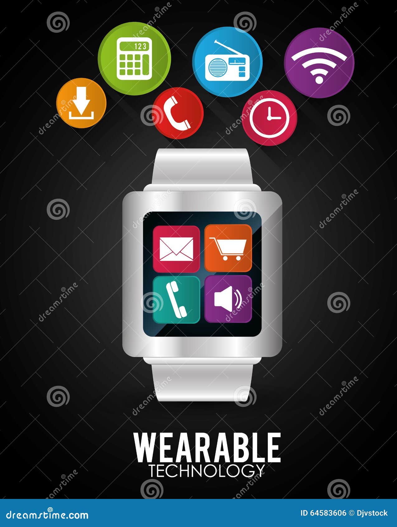 Wearable Technology Graphic Stock Vector - Illustration of device ...