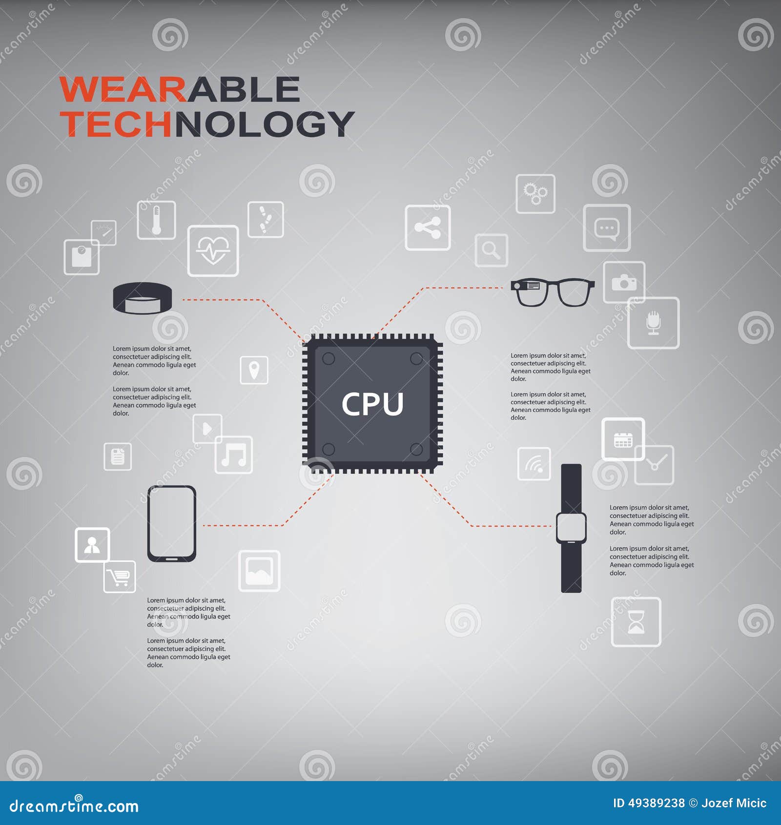 Wearable Technology Cartoon Vector | CartoonDealer.com #58404397