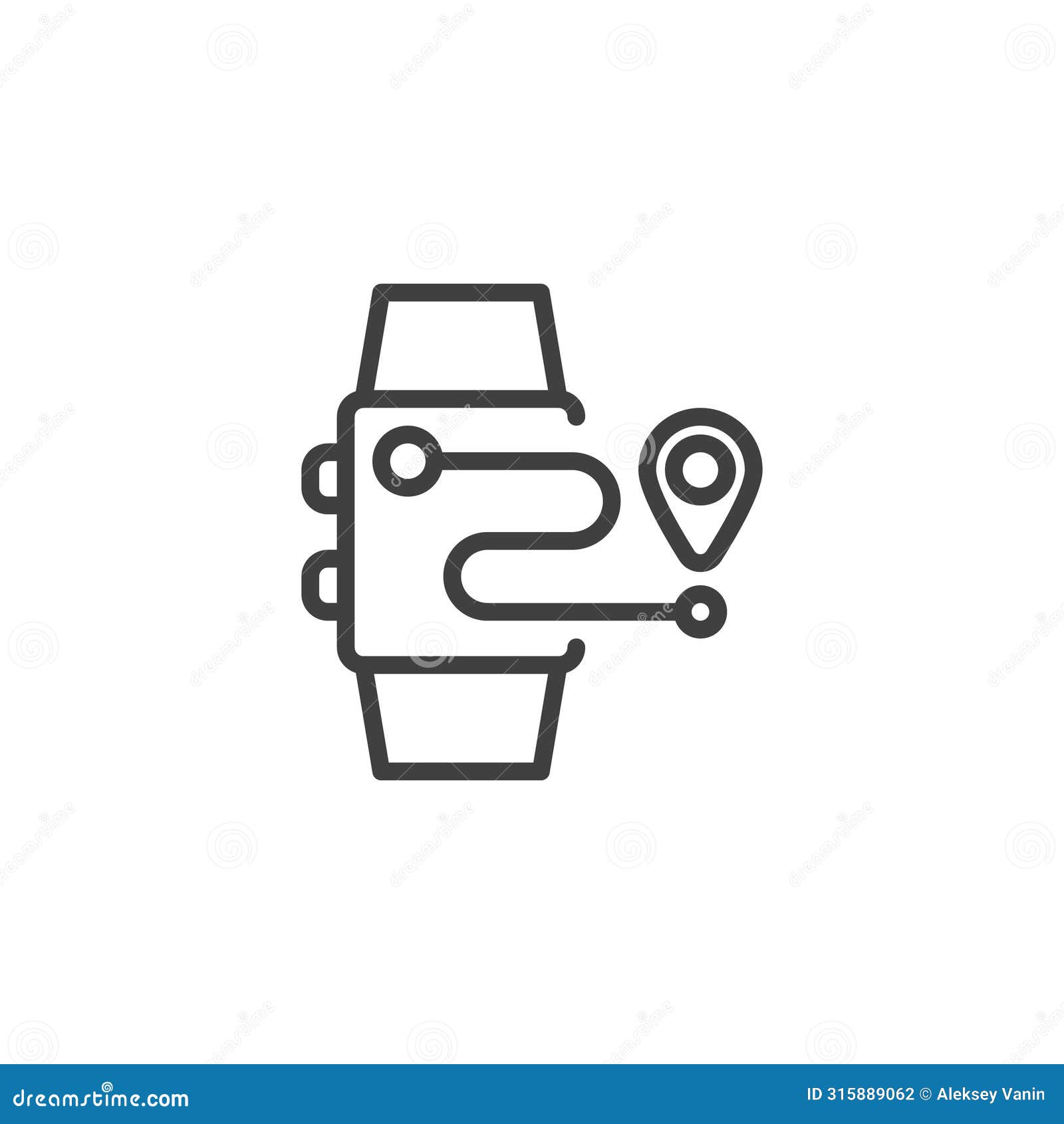 Wearable Technology Line Icon Stock Vector - Illustration of technology ...