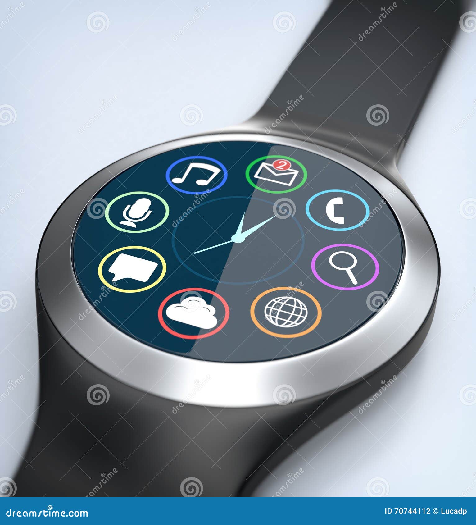 Wearable Technology, Smartwatch Stock Illustration - Illustration of ...